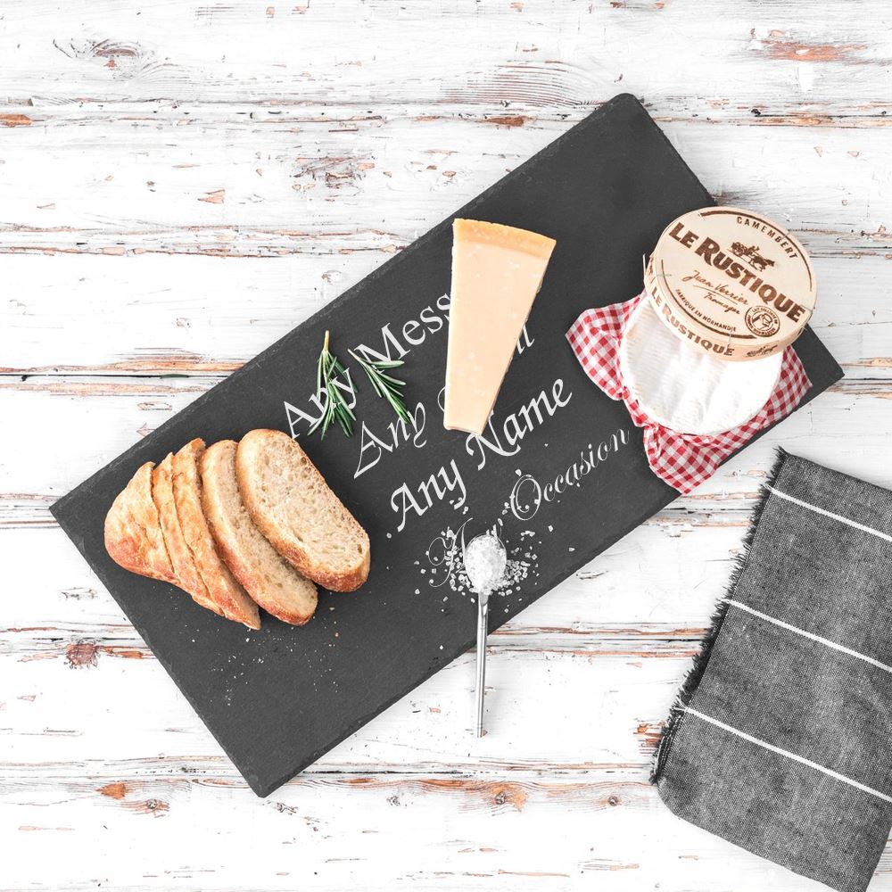 Personalised Engraved Natural Slate Dinner Table Dining Runner ...